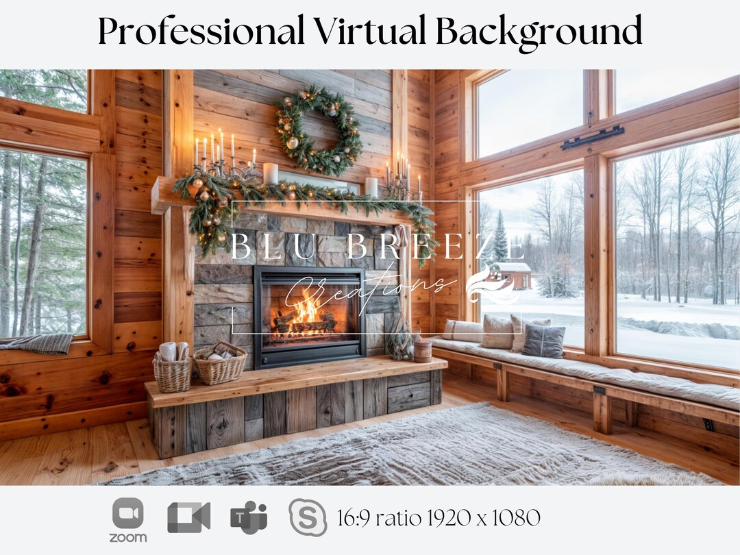 Winter Virtual Background | Compatible With Zoom, Teams, Webex, Skype ...