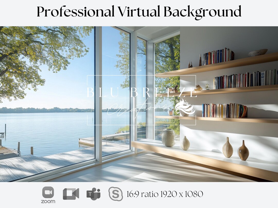 Lake House Virtual Background Compatible With Zoom, Teams, Webex, Skype, Google Meet Stunning ...