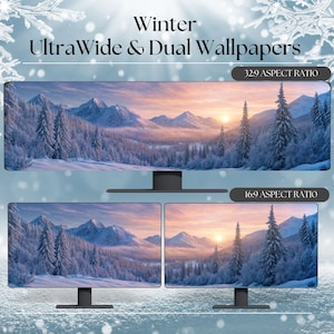 Dual Screen Christmas Computer Wallpaper - Etsy