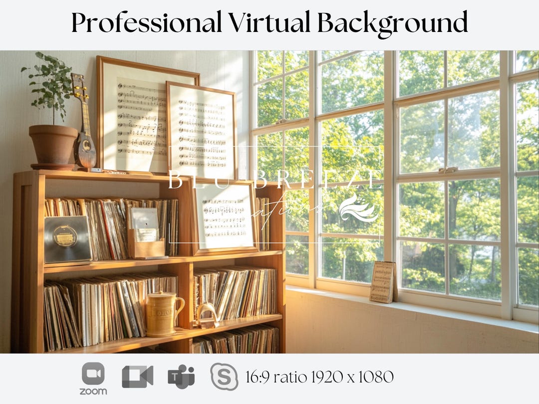 Music Themed Virtual Background | Compatible With Zoom, Teams, Webex ...