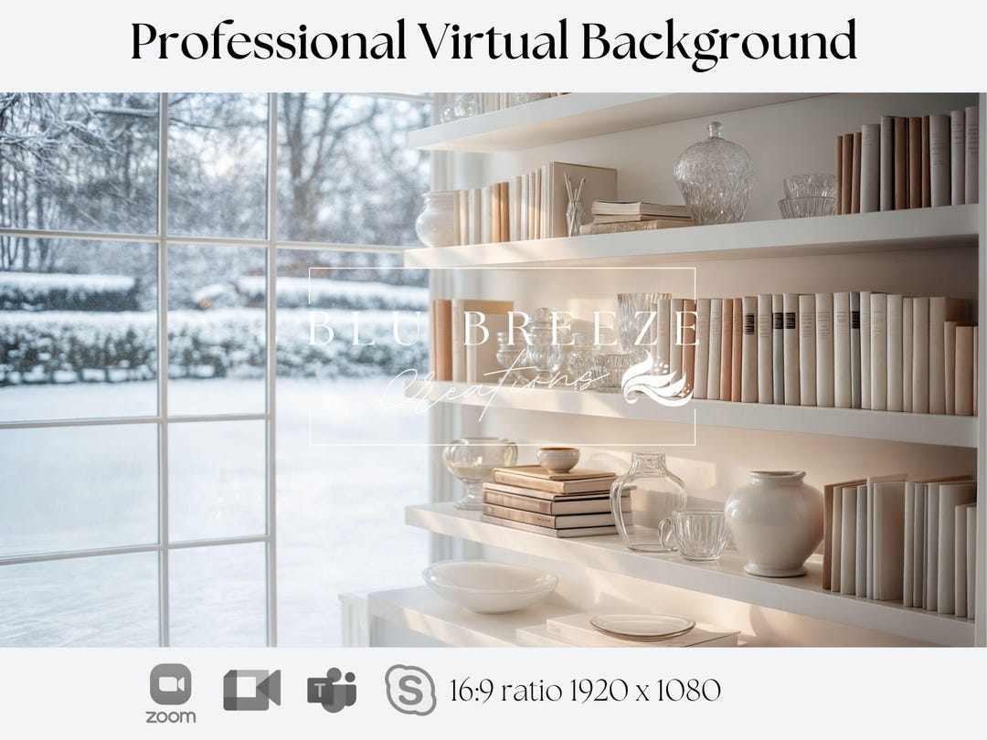 Winter Virtual Background for Video Calls - Stunning Zoom Teams Webex ...