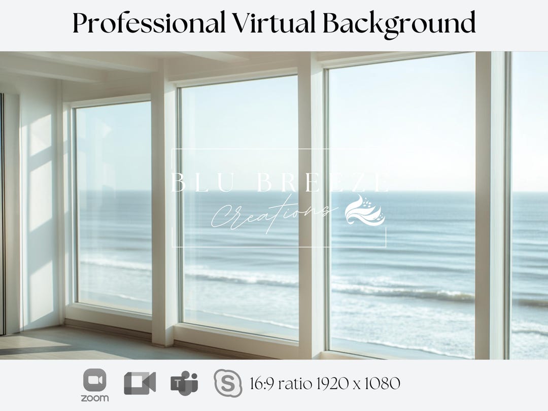Beach House Virtual Background Compatible With Zoom, Teams, Facebook ...