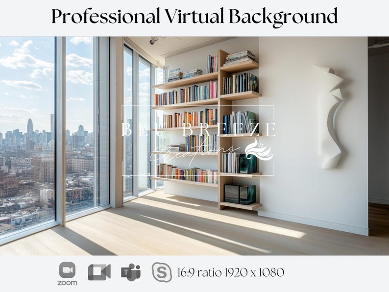 City Background for Video Calls Zoom Teams Facebook Skype Google Meet ...