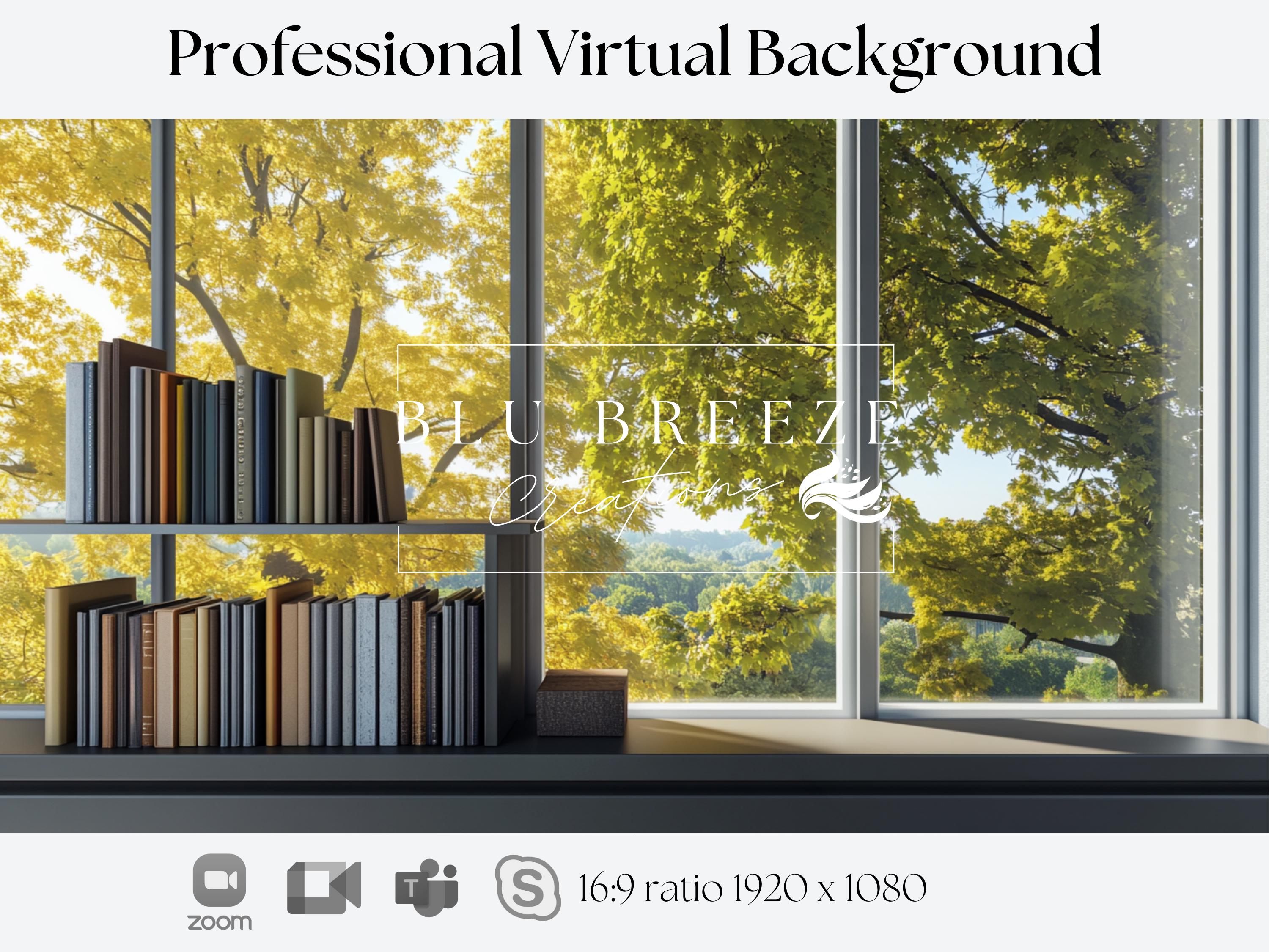 Early Fall Virtual Background Compatible With Zoom, Teams, Facebook ...