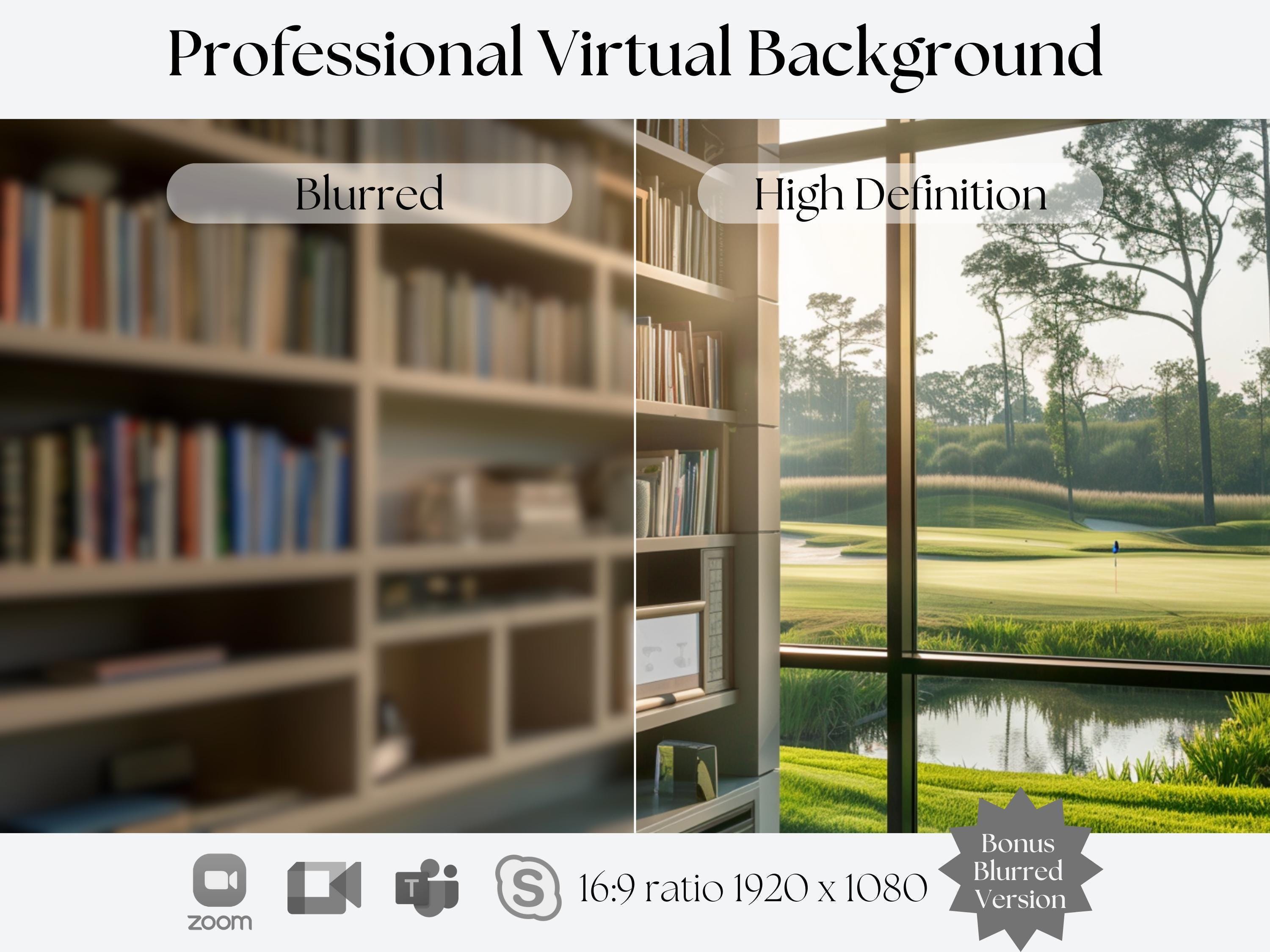Golf Course Office Background | Compatible With Zoom, Teams, Webex ...