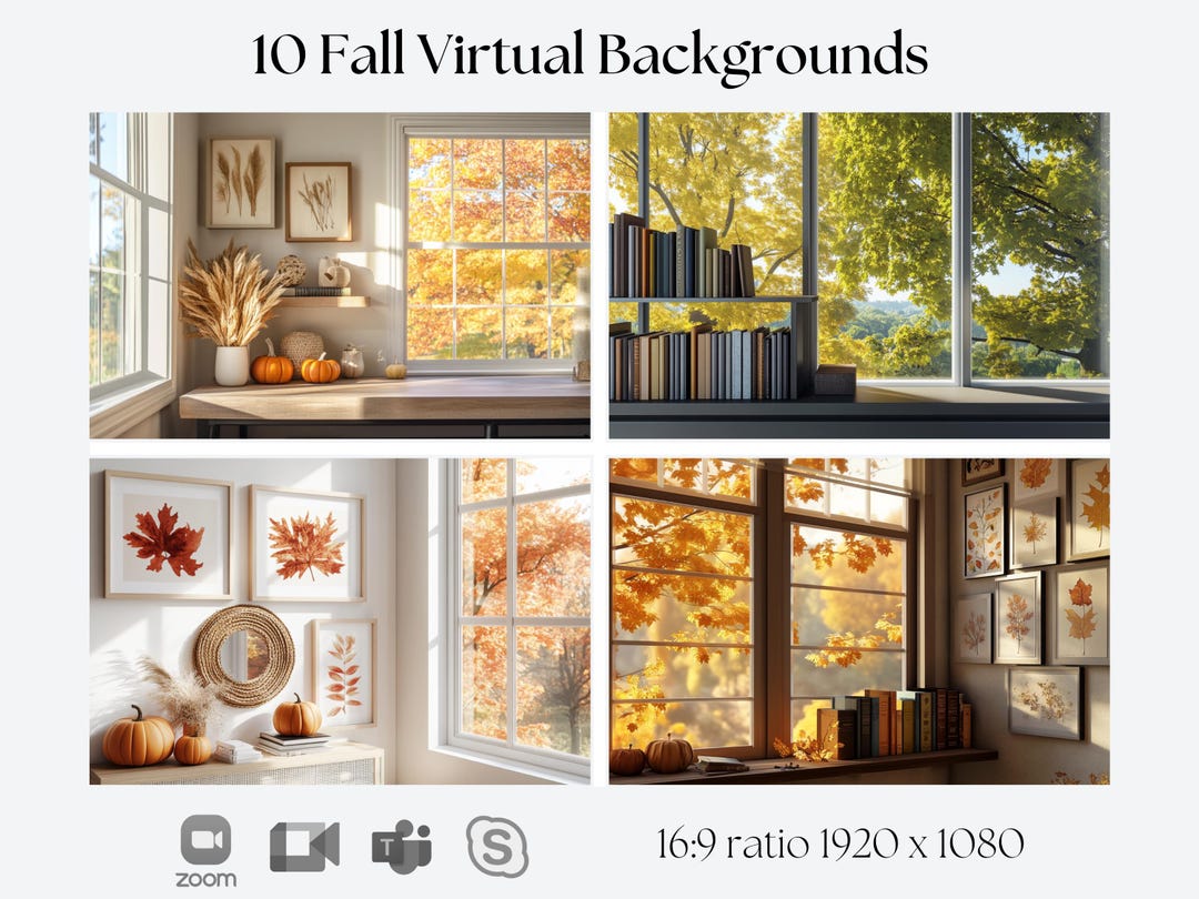 10 Fall Virtual Backgrounds Compatible With Zoom, Teams, Webex, Skype ...