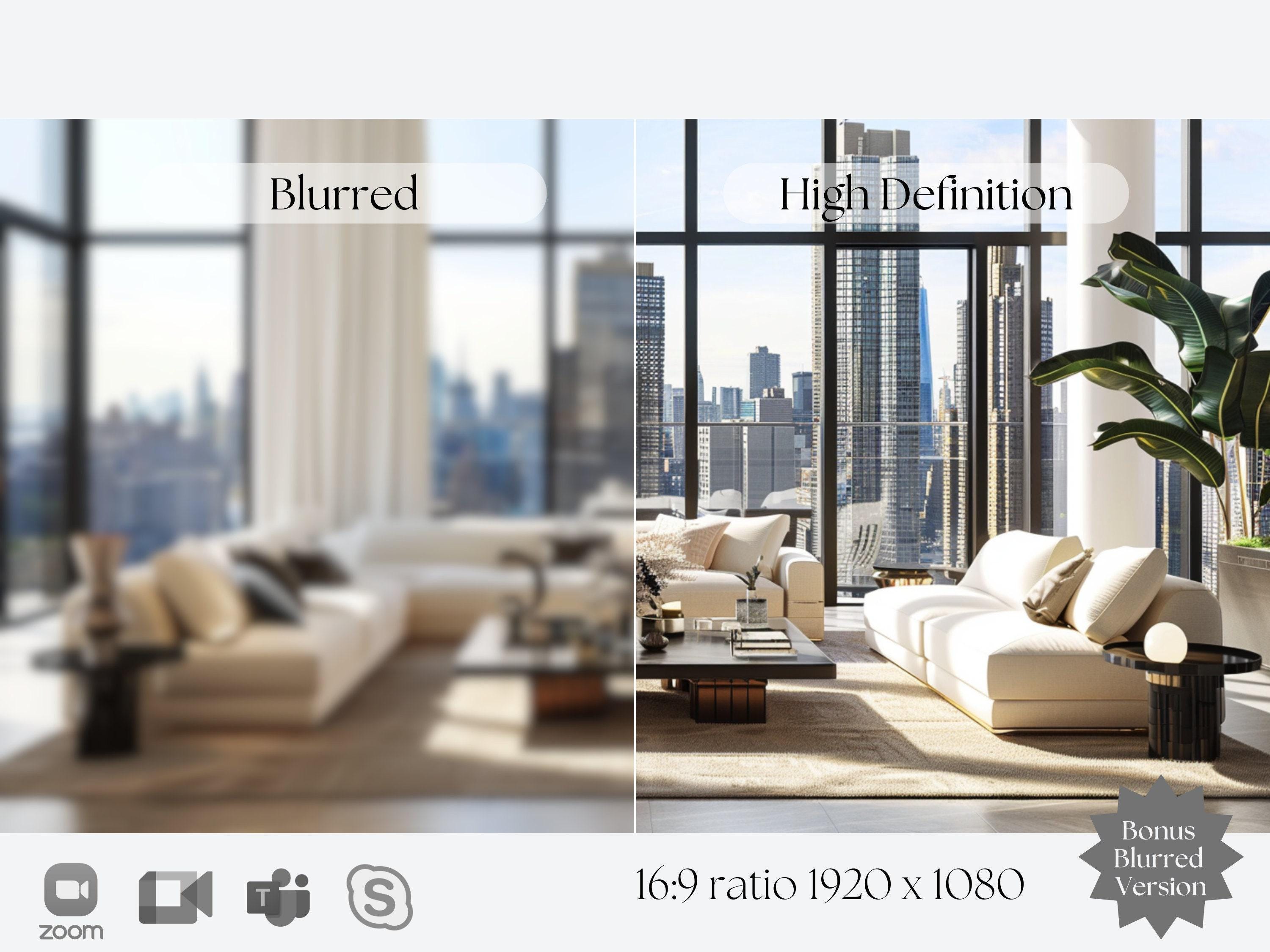 10 Luxurious City Living Room Virtual Backgrounds | Compatible With ...