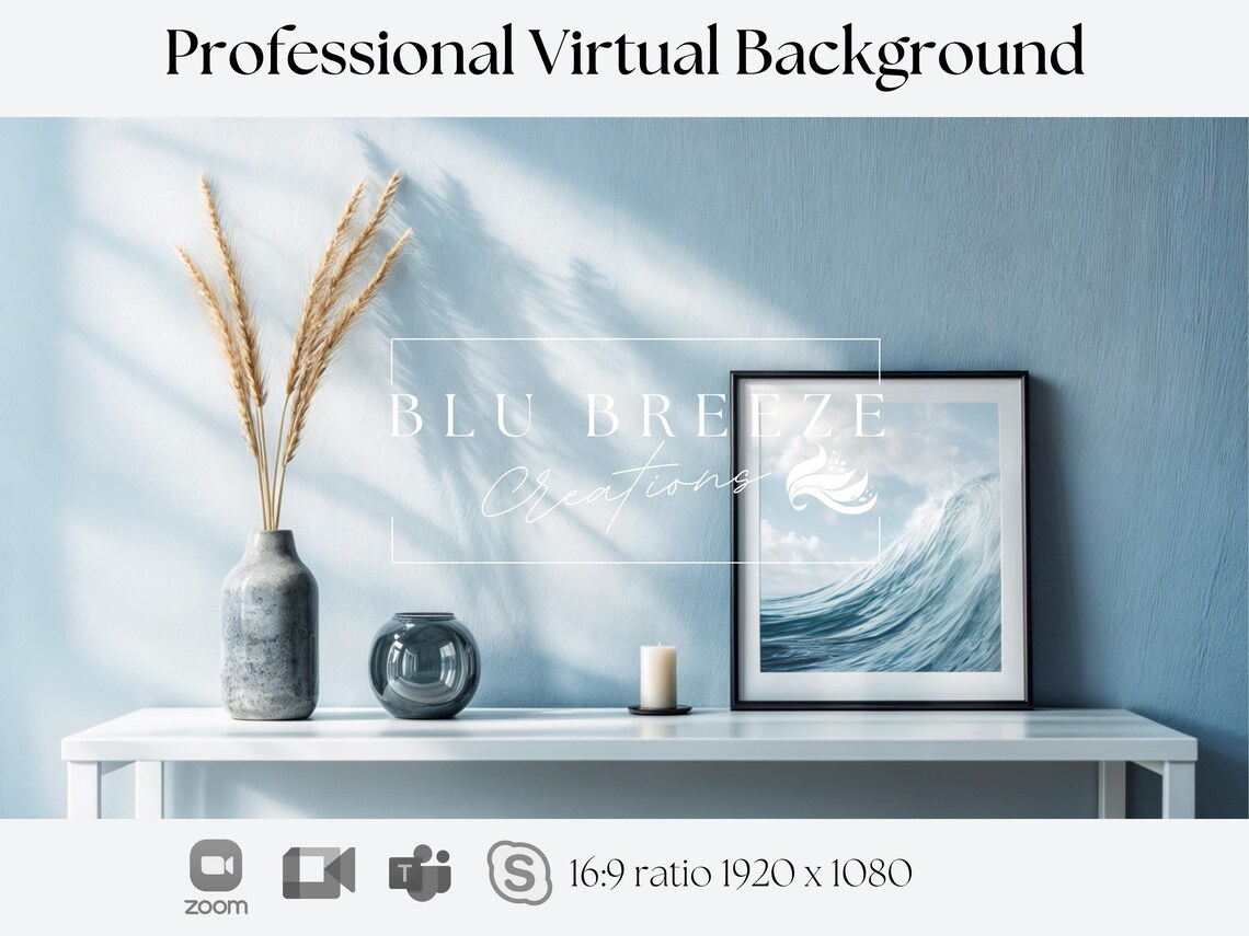 Minimalist Virtual Background | Zoom Teams Webex Skype Google Meet ...