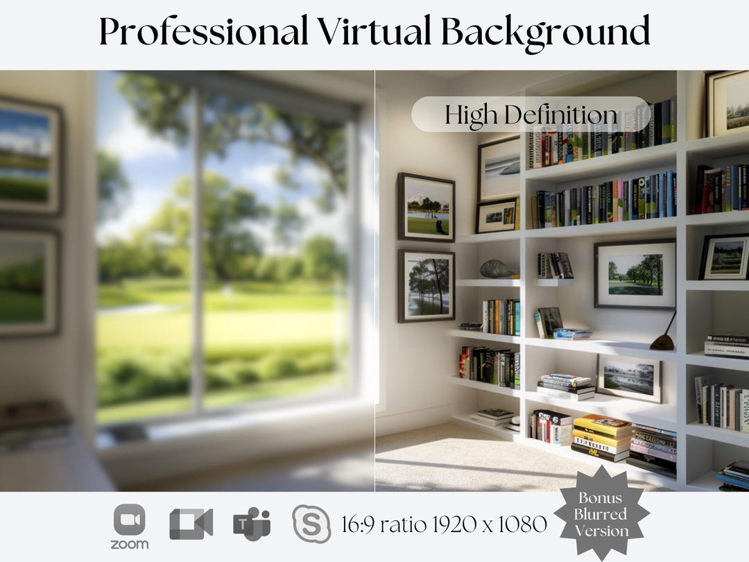 Golf Course Office Background | Compatible With Zoom, Teams, Webex ...
