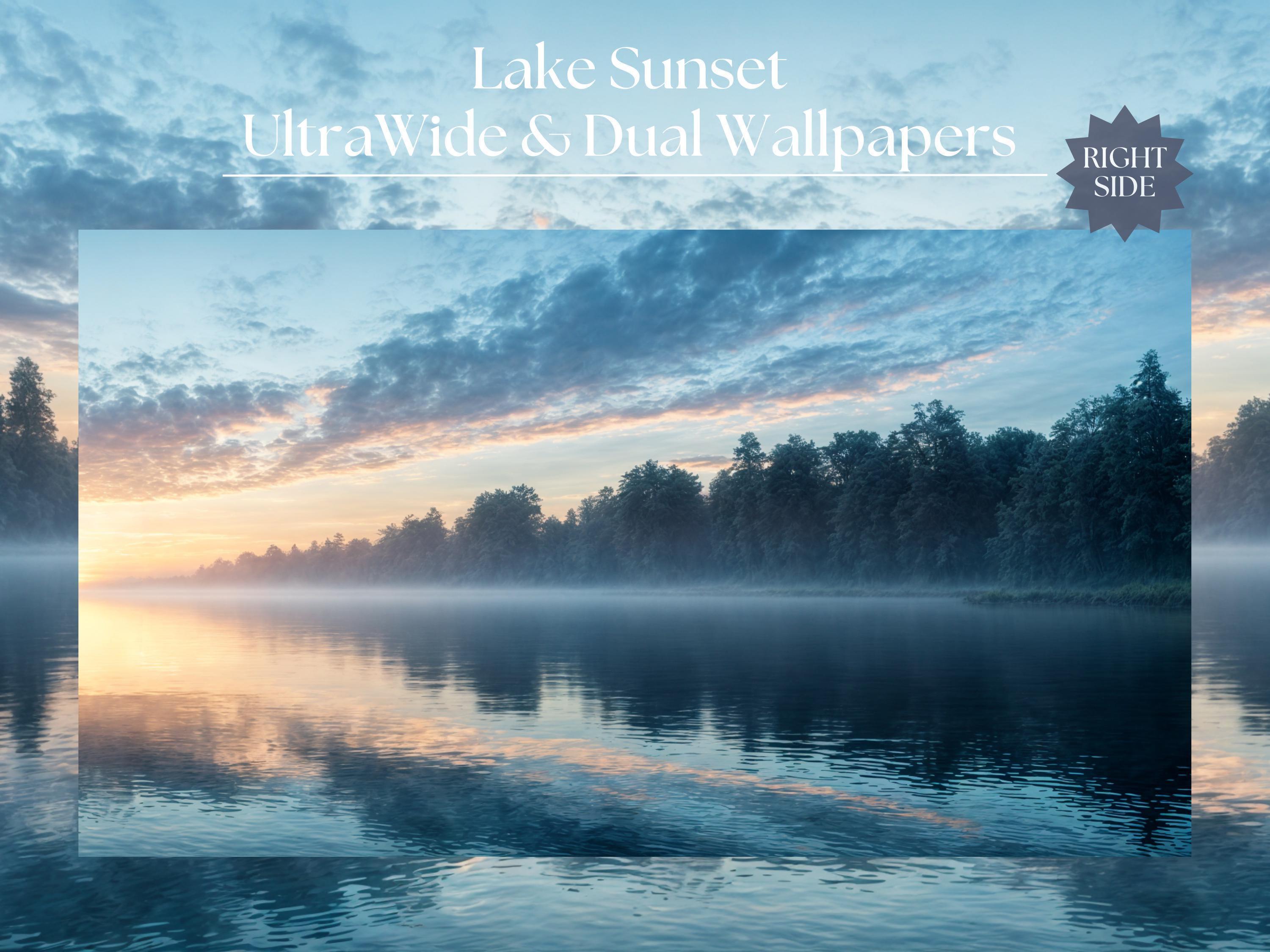 Lake Horizon Ultrawide and Dual Monitor Wallpaper High-resolution ...
