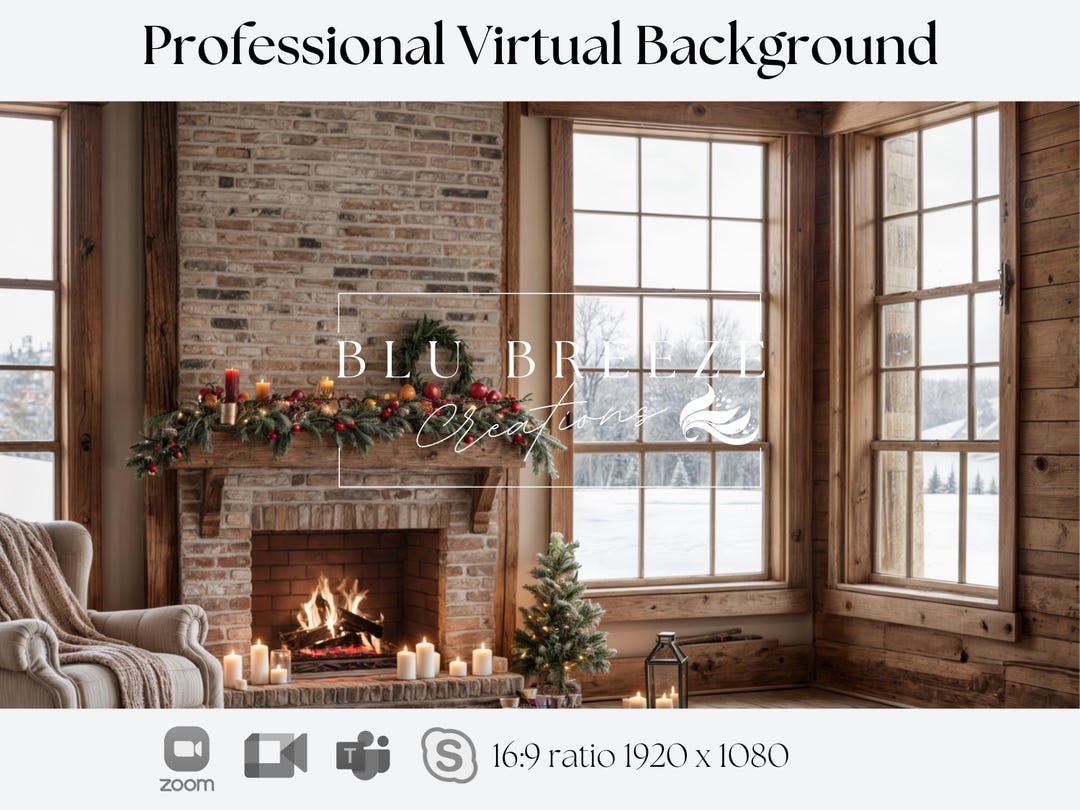 Winter Virtual Background Compatible With Zoom, Teams, Webex, Skype ...