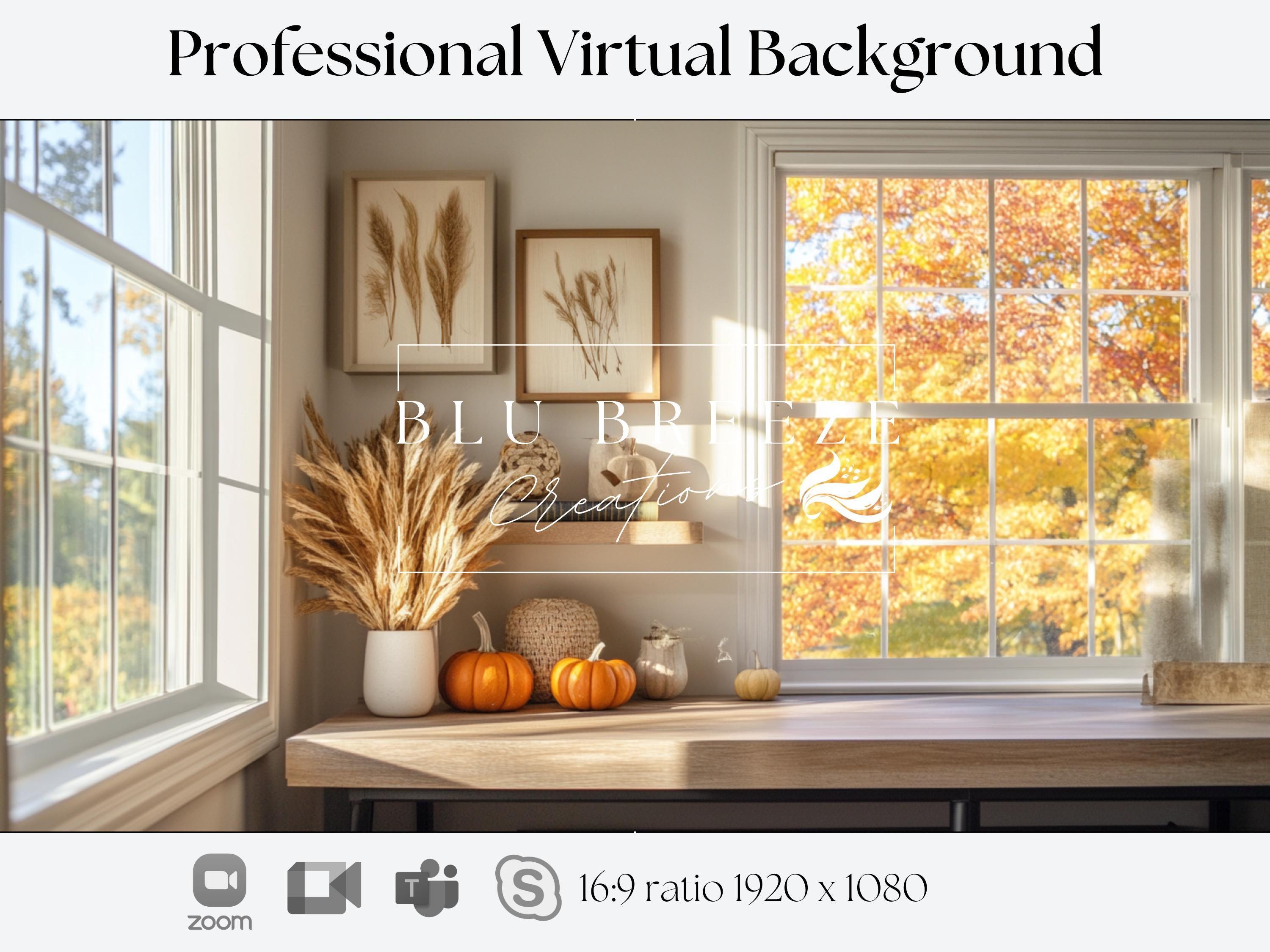Fall Virtual Background Compatible With Zoom, Teams, Webex, Skype ...