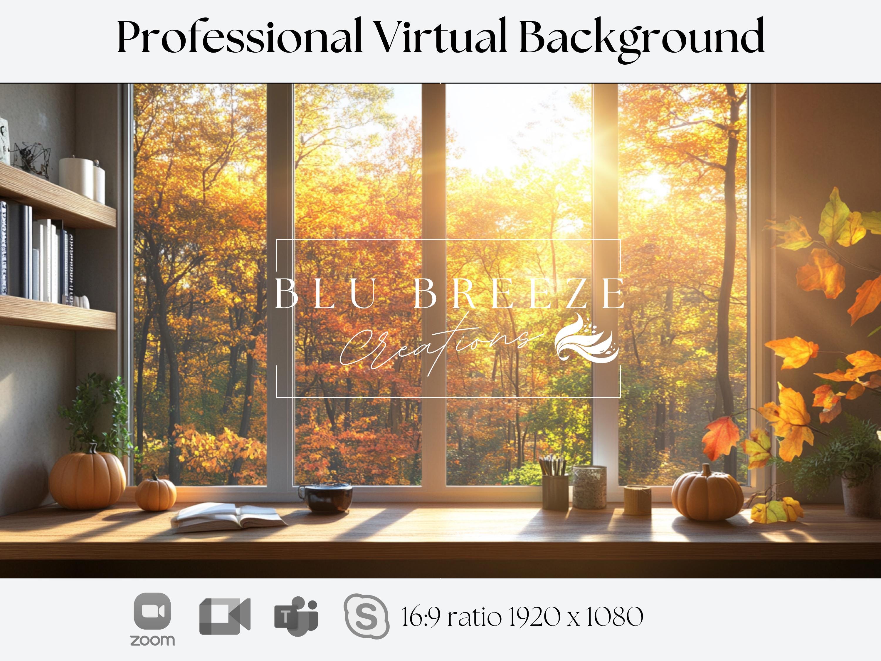 Fall Virtual Background | Compatible With Zoom, Teams, Webex, Skype ...