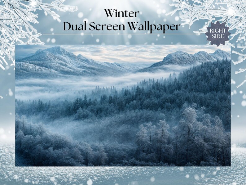 Snowy Winter Wallpaper for Ultrawide and Dual Monitors - High ...