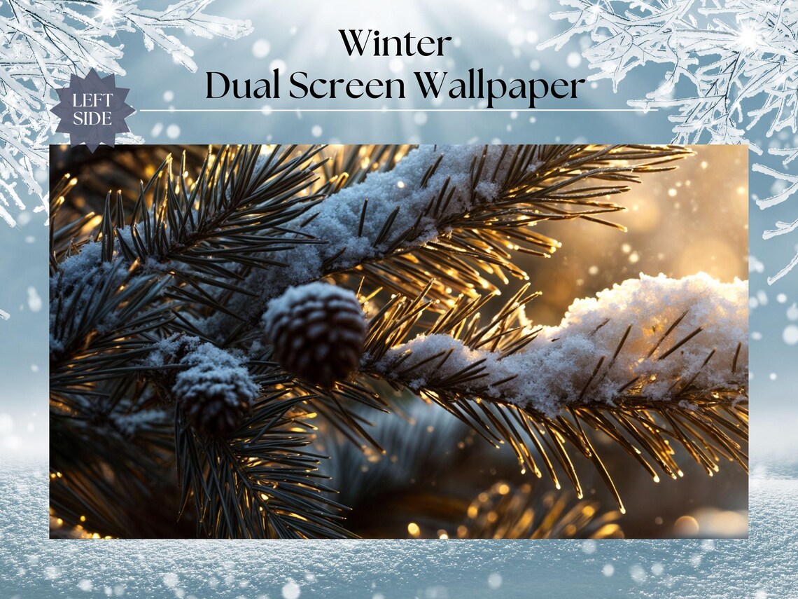 Snowy Tree Winter Wallpaper - 32x9 and 16x9 High-resolution Desktop ...