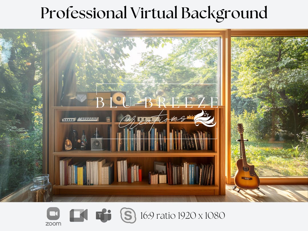 Music Themed Virtual Background Compatible With Zoom, Teams, Facebook ...