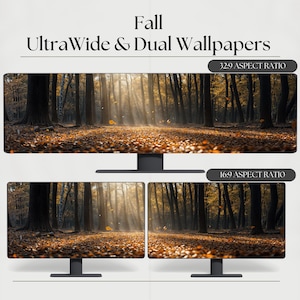 Fall Desktop Wallpaper for Ultrawide and Dual Monitors | 32x9 and 16x9 ...
