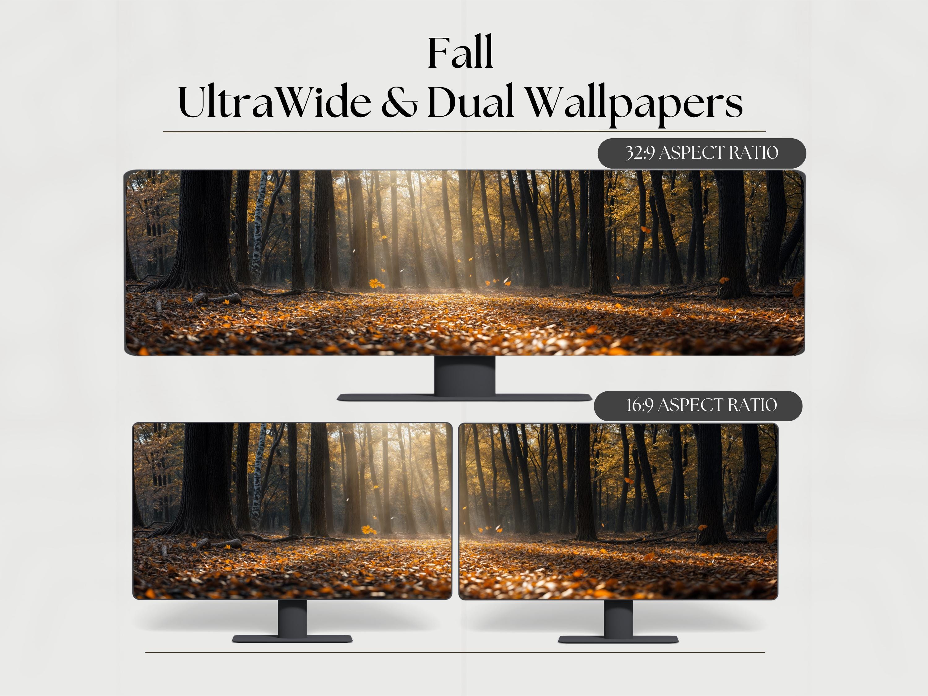 Fall Desktop Wallpaper for Ultrawide and Dual Monitors | 32x9 and 16x9 ...