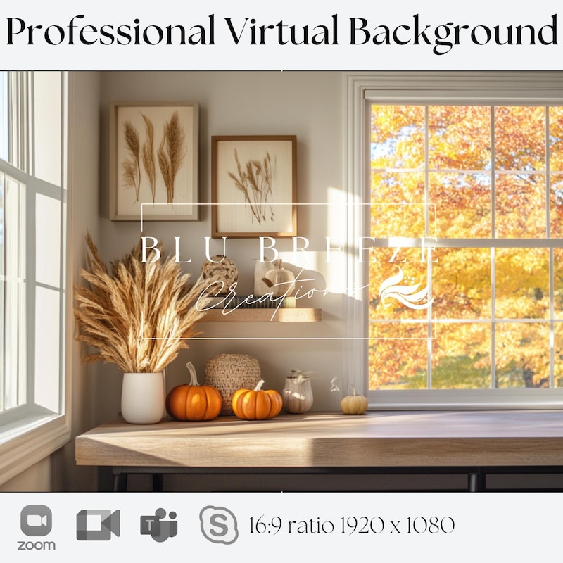 Fall Microsoft Teams Backgrounds Office - Etsy