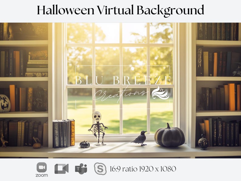 Halloween Virtual Background | Compatible With Zoom, Teams, Webex ...