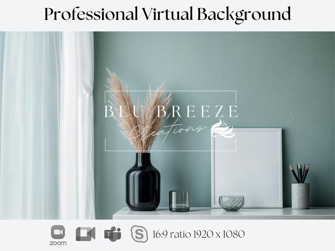 Minimal and Clean Virtual Background | Zoom Teams Webex Skype Google ...