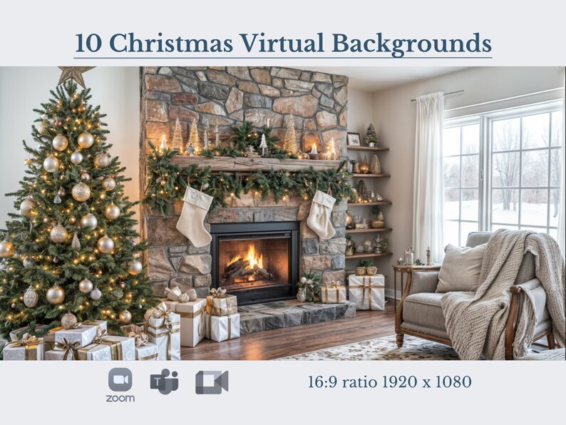 10 Christmas Virtual Backgrounds | Compatible With Zoom, Teams, Webex ...