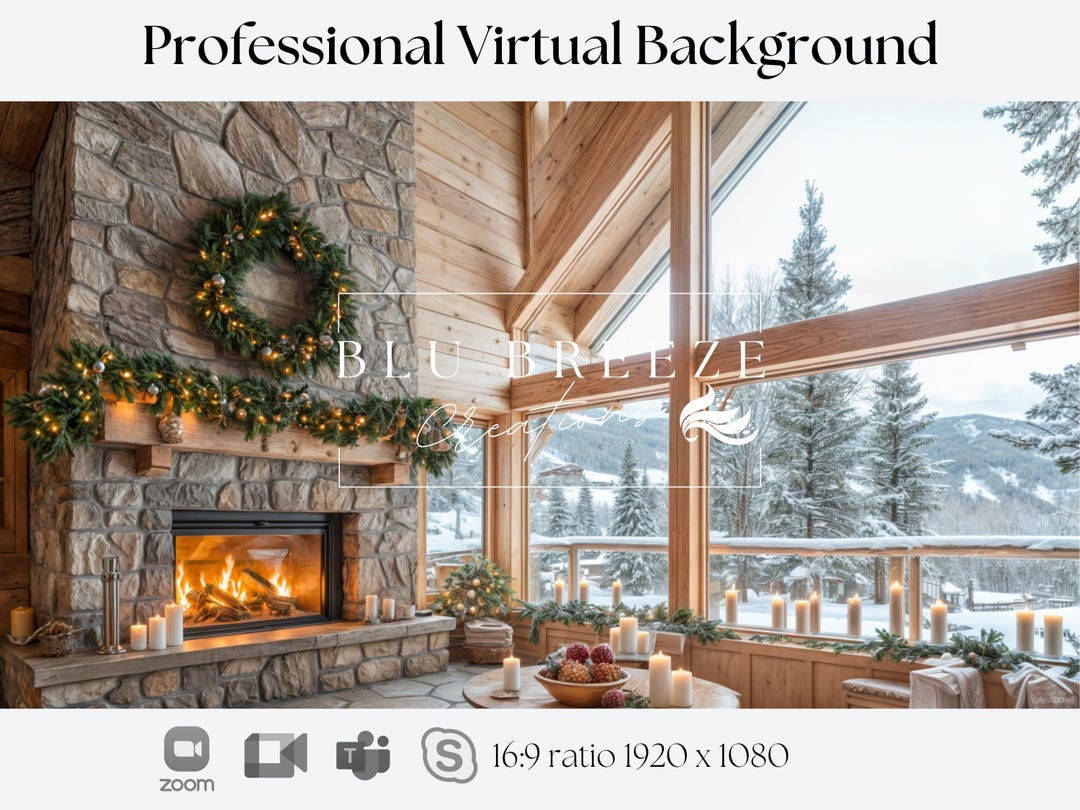 Winter Virtual Background | Compatible With Zoom, Teams, Webex, Skype ...