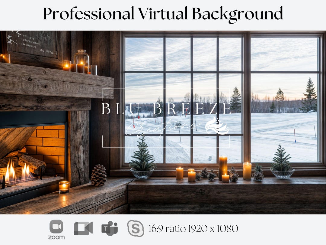 Winter Virtual Background for Video Calls Zoom Teams Webex Skype Google ...