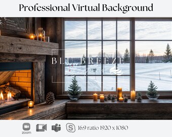 Winter Virtual Background for Video Calls Zoom Teams Webex Skype Google ...
