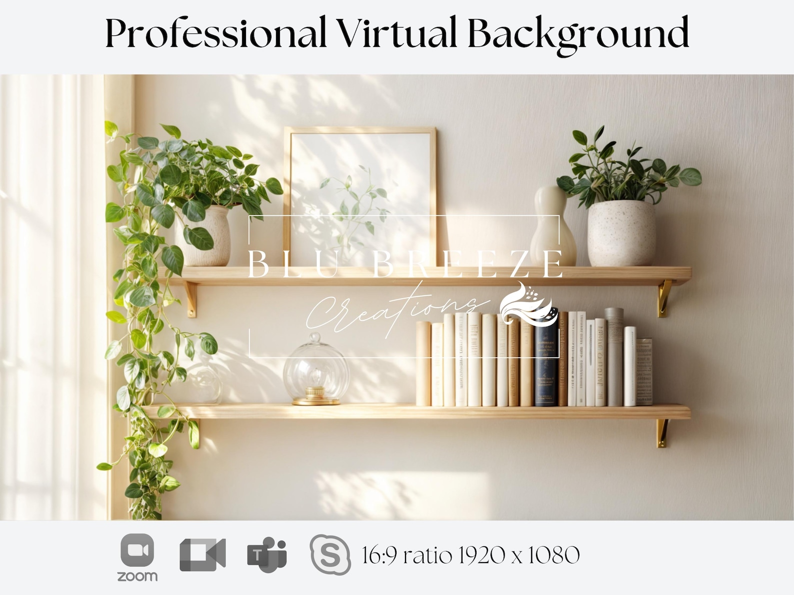 Virtual Background for Zoom Teams Webex Skype Google Meet | Plants and ...