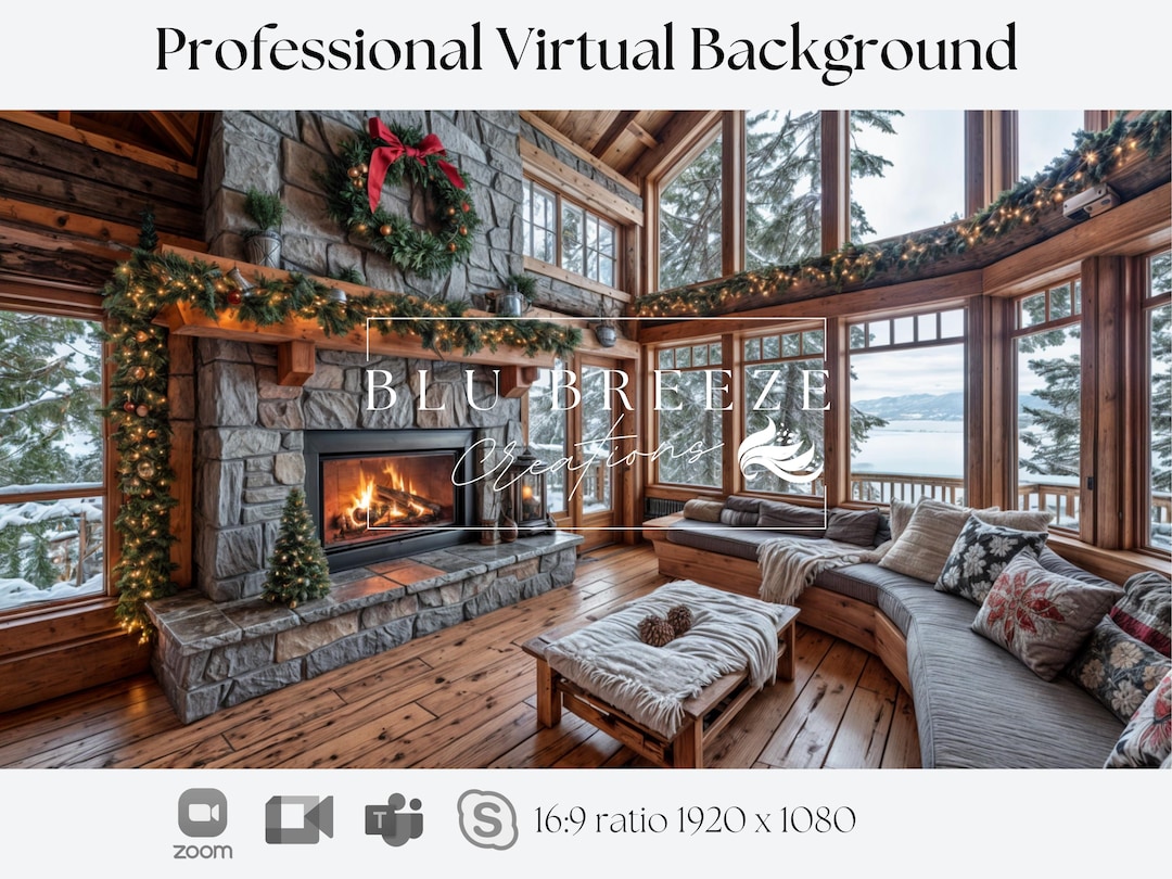 Winter Virtual Background Compatible With Zoom, Teams, Webex, Skype ...