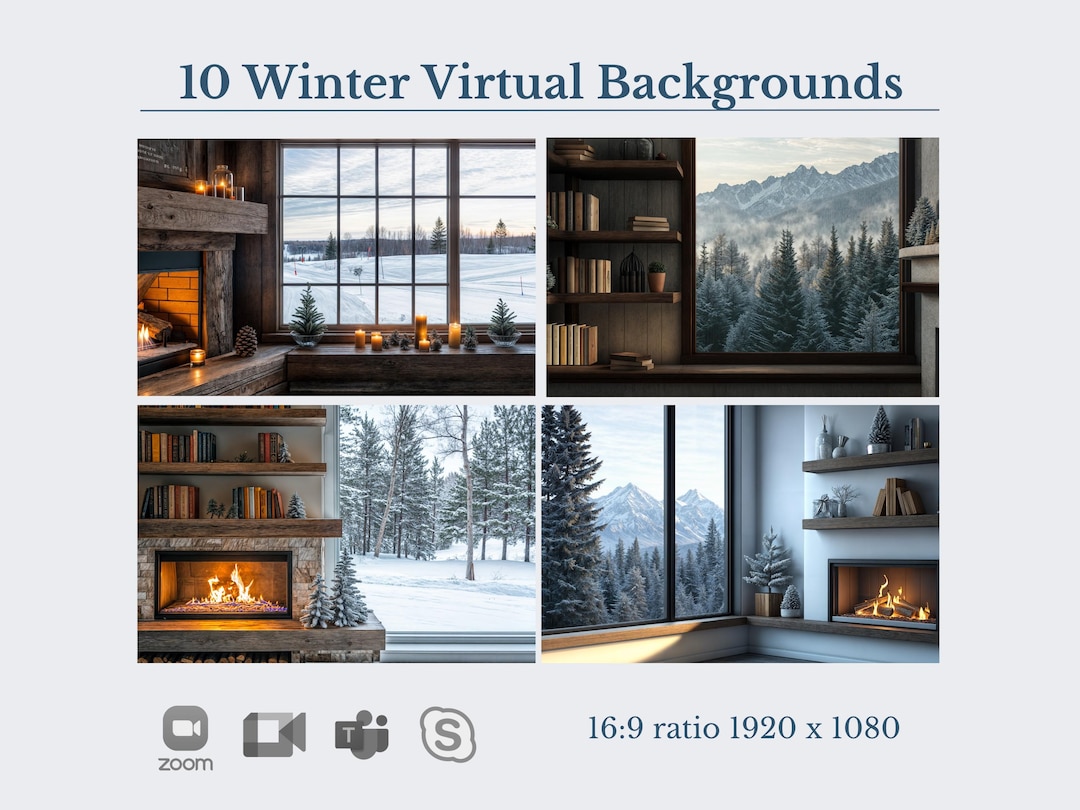 10 Winter Virtual Backgrounds | Compatible With Zoom, Teams, Webex ...