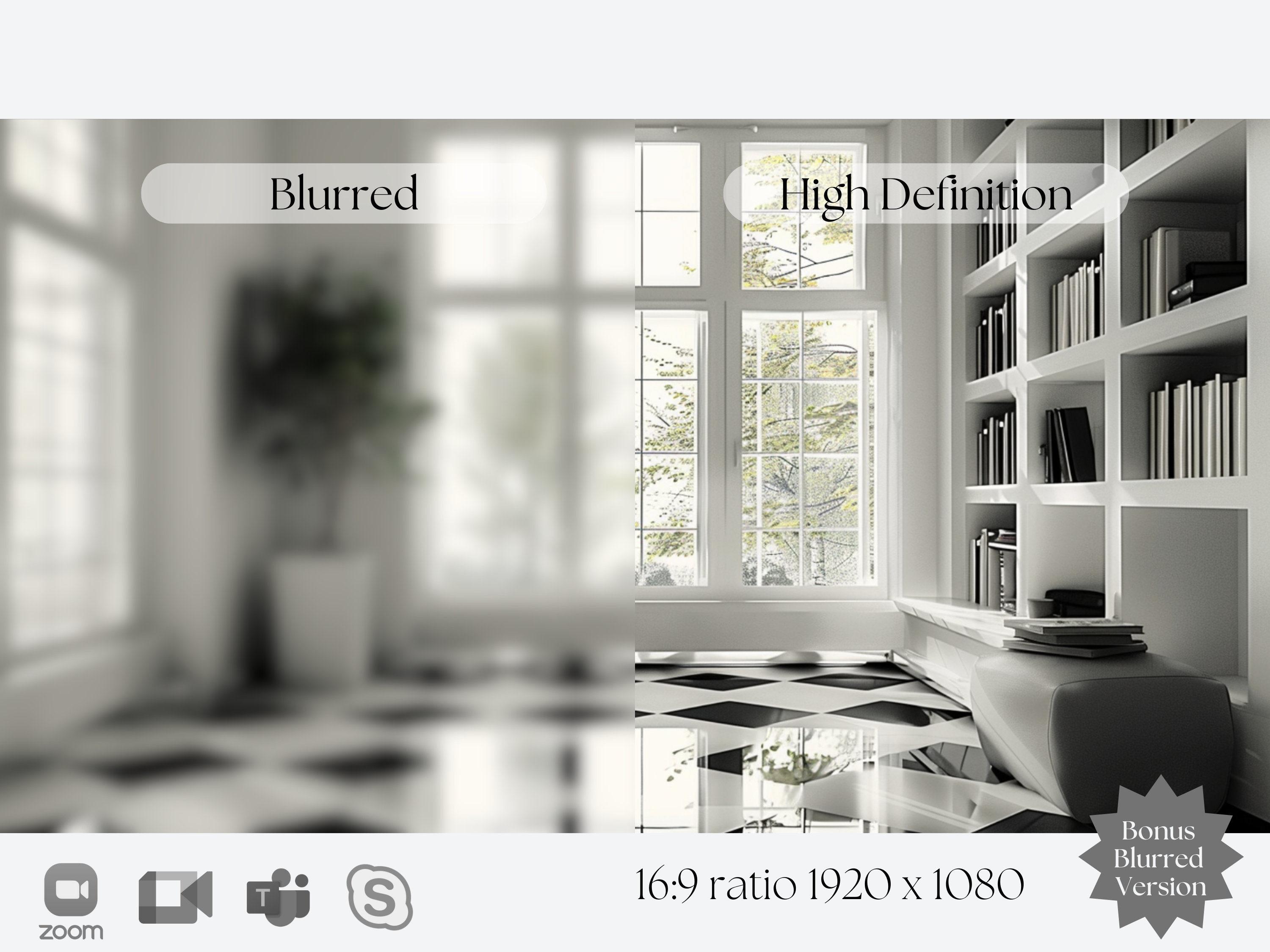 5 Simple Clean Virtual Backgrounds Perfect for Zoom, Teams Video Calls ...