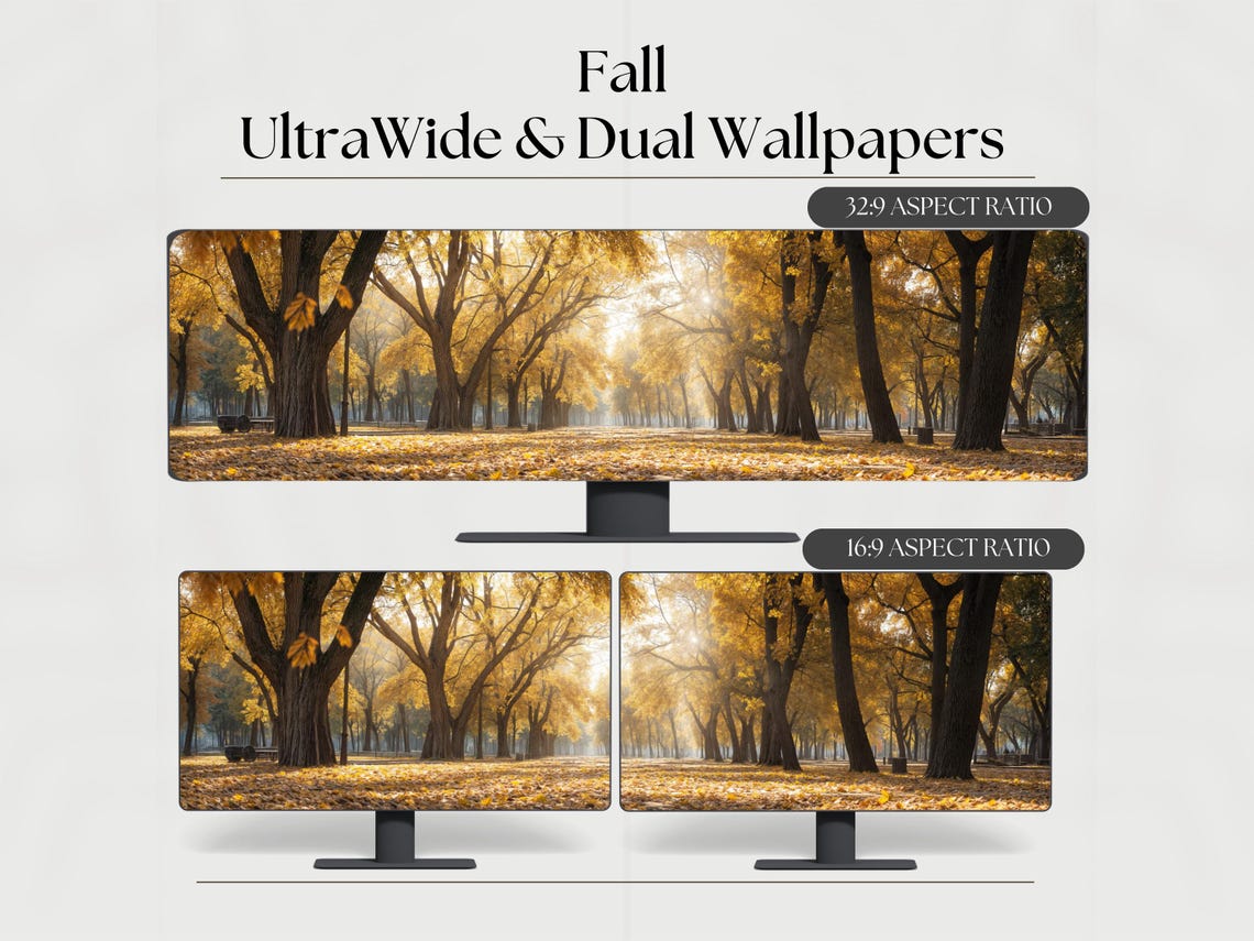 High-resolution Fall Wallpaper for Ultrawide and Dual Monitors | 32x9 ...