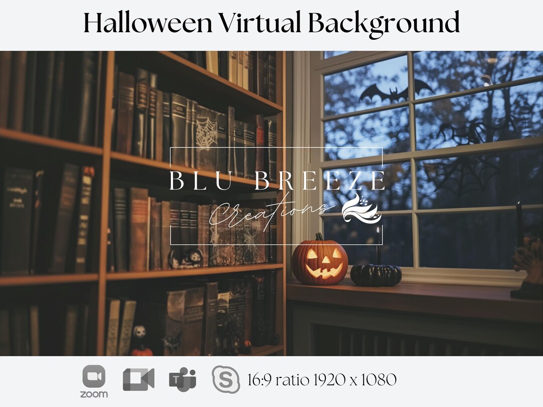 Halloween Virtual Background Compatible With Zoom, Teams, Facebook ...