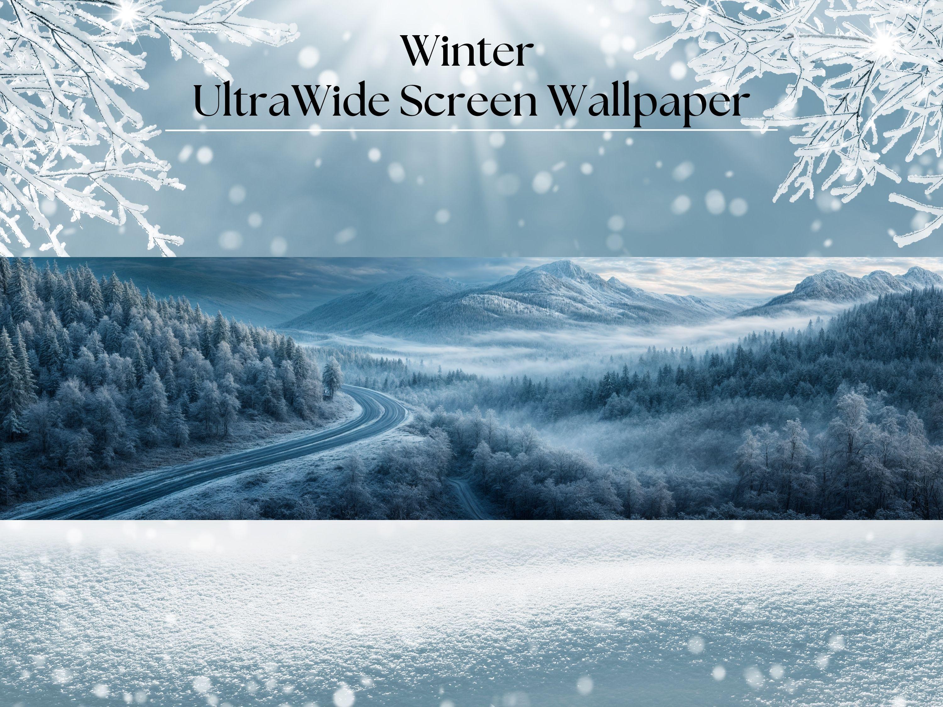 Snowy Winter Wallpaper for Ultrawide and Dual Monitors - High ...