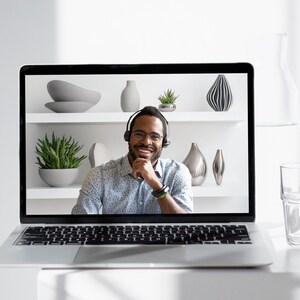 Minimalist White Zoom Virtual Background - Customizable for Video Calls ...