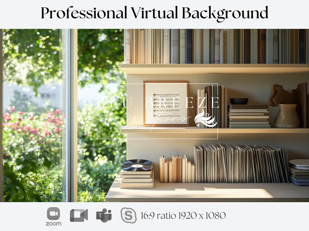 Music Themed Virtual Background Compatible With Zoom, Teams, Facebook ...