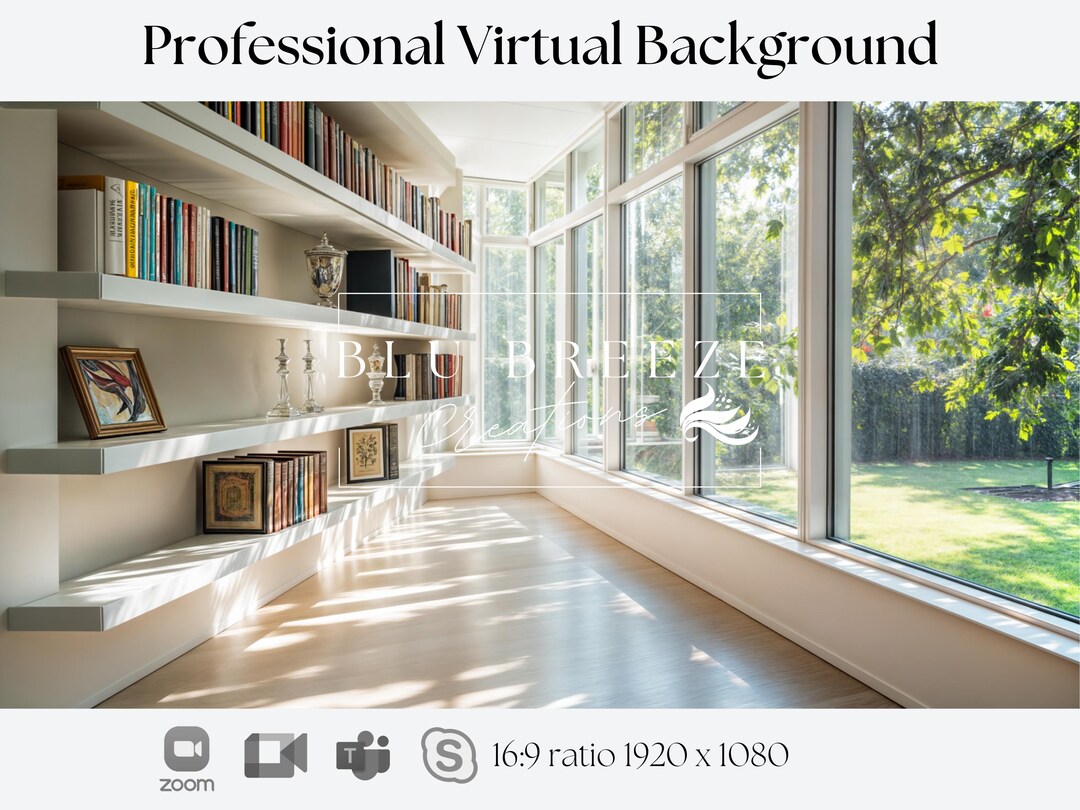 Virtual Background for Zoom Meetings With Natural Light, Google Meet ...