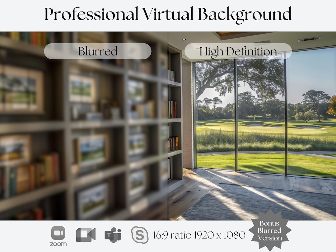 Golf Course Office Background Compatible With Zoom, Teams, Facebook ...
