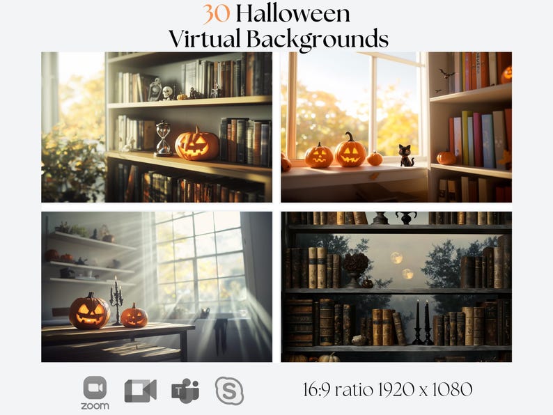30 Halloween Virtual Backgrounds | Compatible With Zoom, Teams, Webex ...