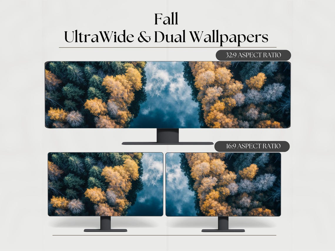 Fall Desktop Wallpaper for Ultrawide and Dual Monitors | 32x9 and 16x9 ...