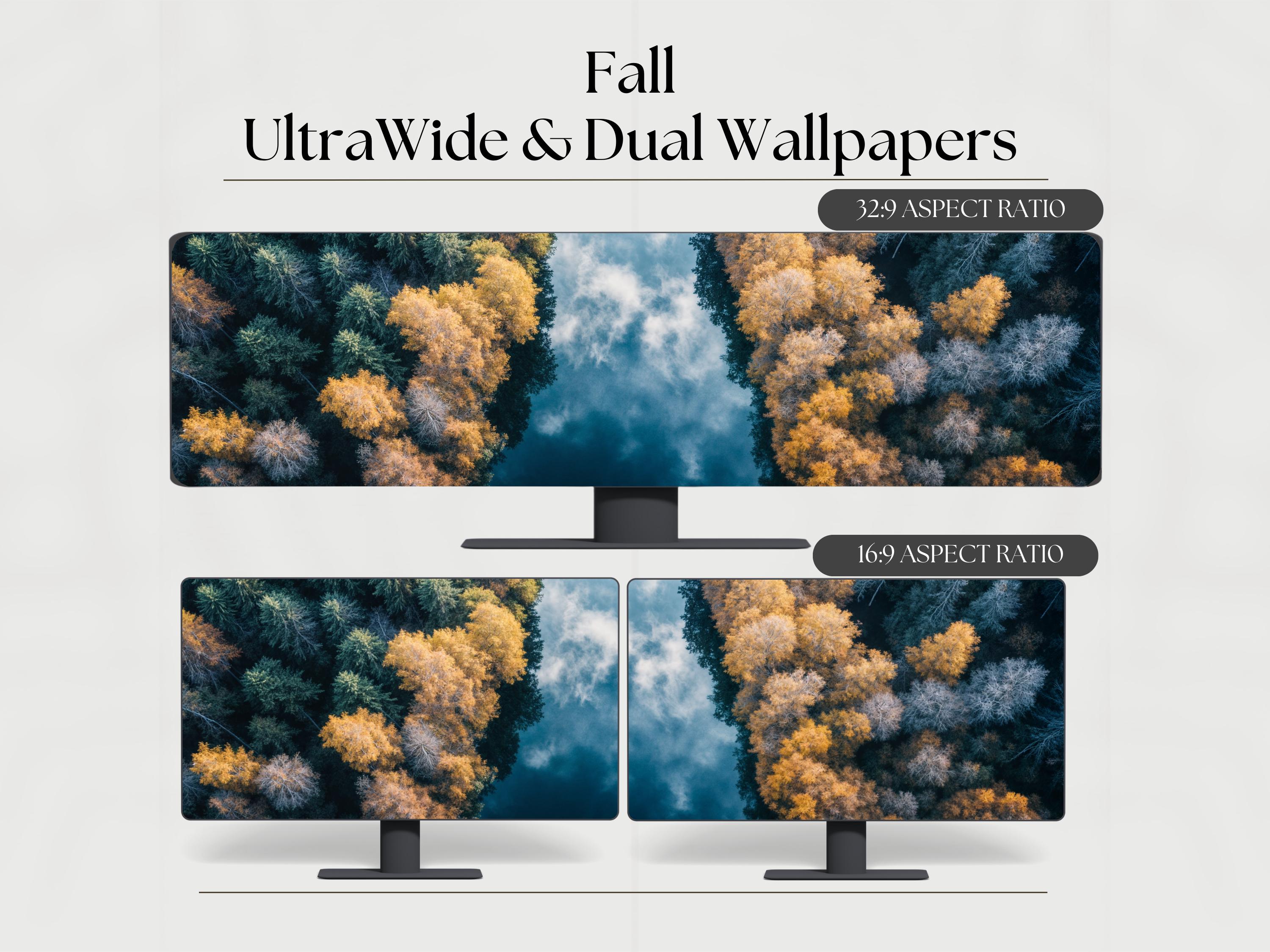 Fall Desktop Wallpaper for Ultrawide and Dual Monitors | 32x9 and 16x9 ...