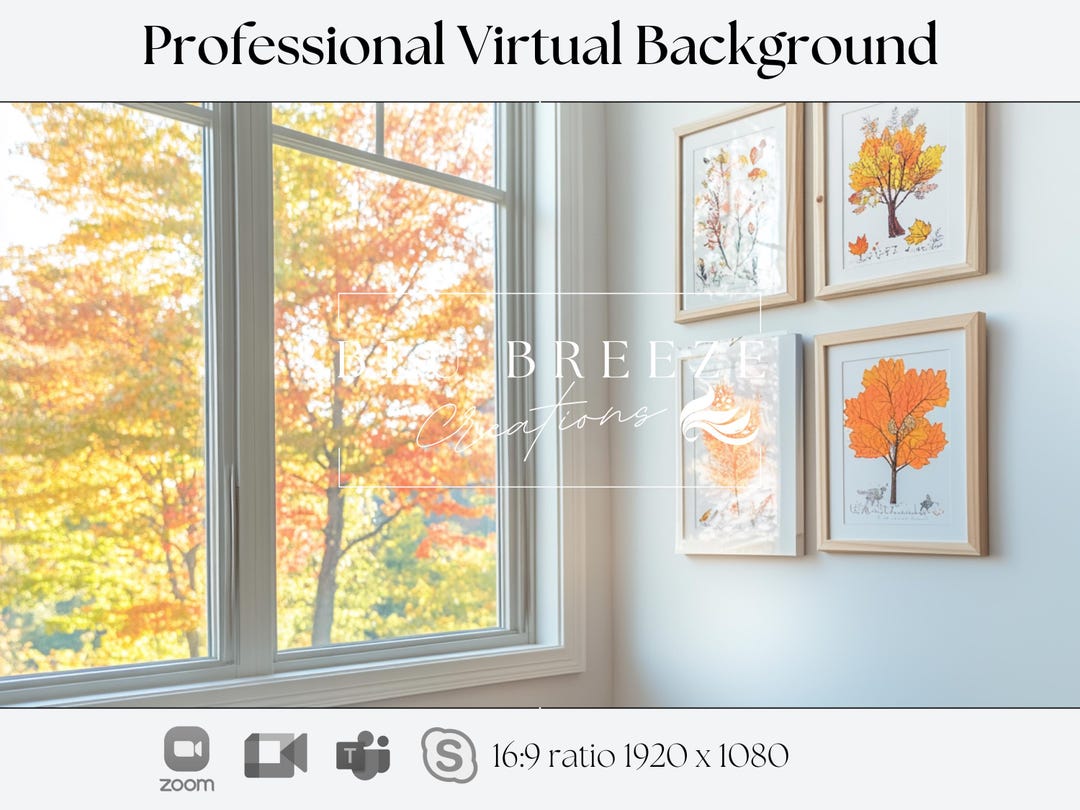 Fall Virtual Background Compatible With Zoom, Teams, Webex, Skype ...