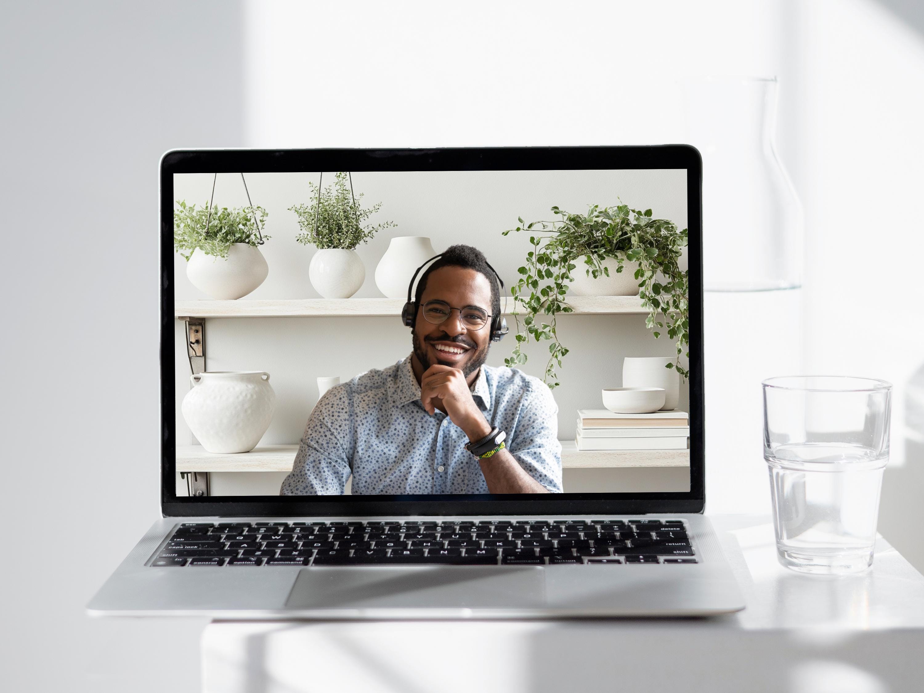 Minimalist Zoom Background With Plants Virtual Background for Video ...