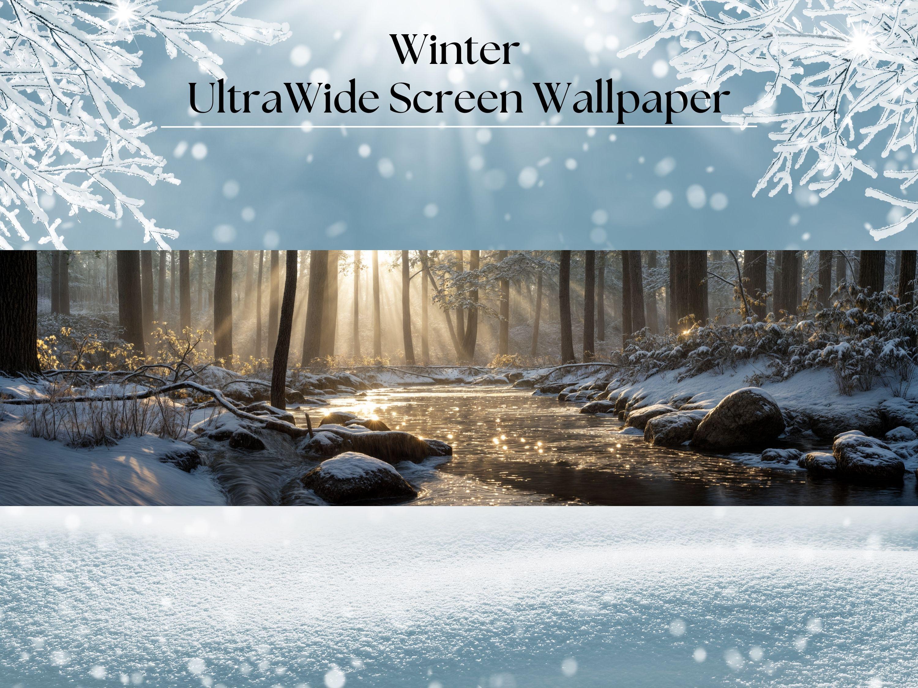 Winter Wallpaper for Dual and Ultrawide Monitors High-resolution Snowy ...