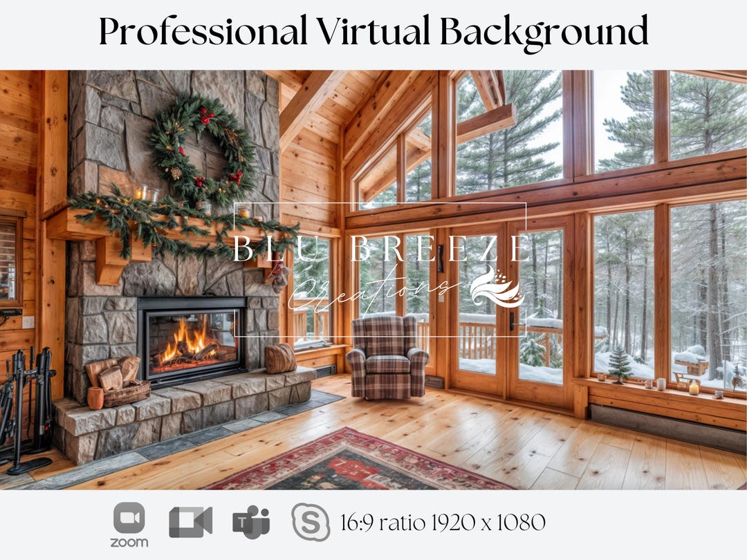 Winter Virtual Background Compatible With Zoom, Teams, Webex, Skype ...