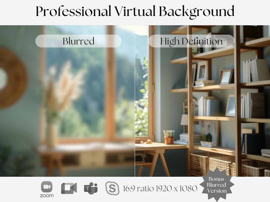 Mountain House Office Background | Compatible With Zoom, Teams, Webex ...
