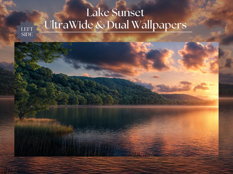 Lake Horizon Ultrawide and Dual Monitor Wallpaper High-resolution ...