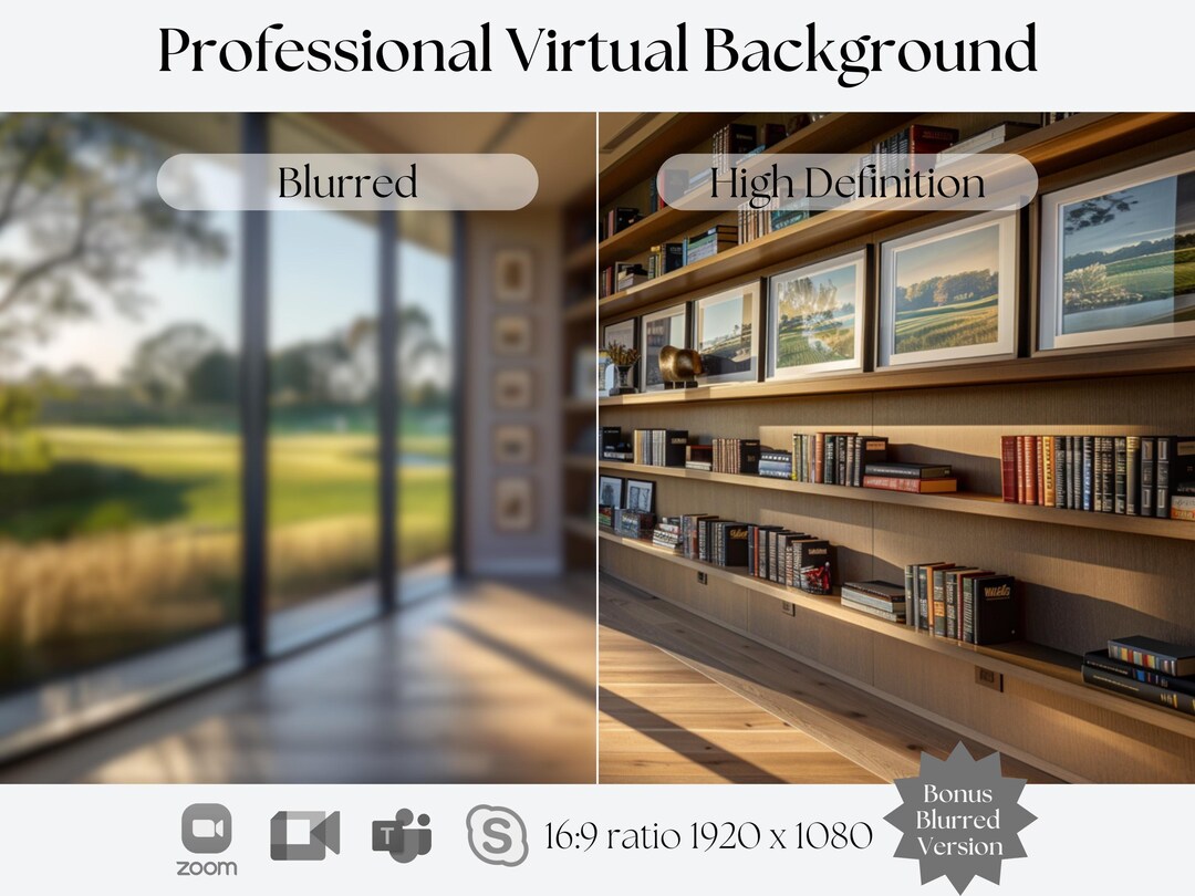 Golf Course Office Background | Compatible With Zoom, Teams, Webex ...